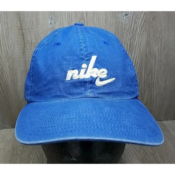 Nike | Accessories | Vintage Nike Hat Cotton Cursive Script Strapback ...